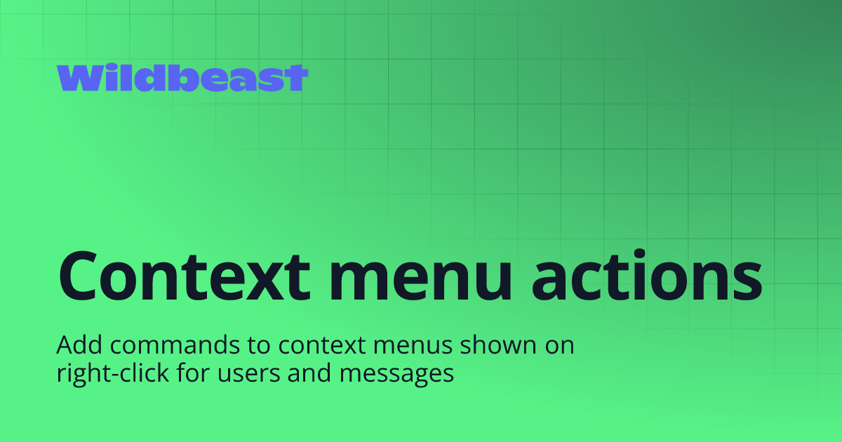 Context menu actions | WildBeast
